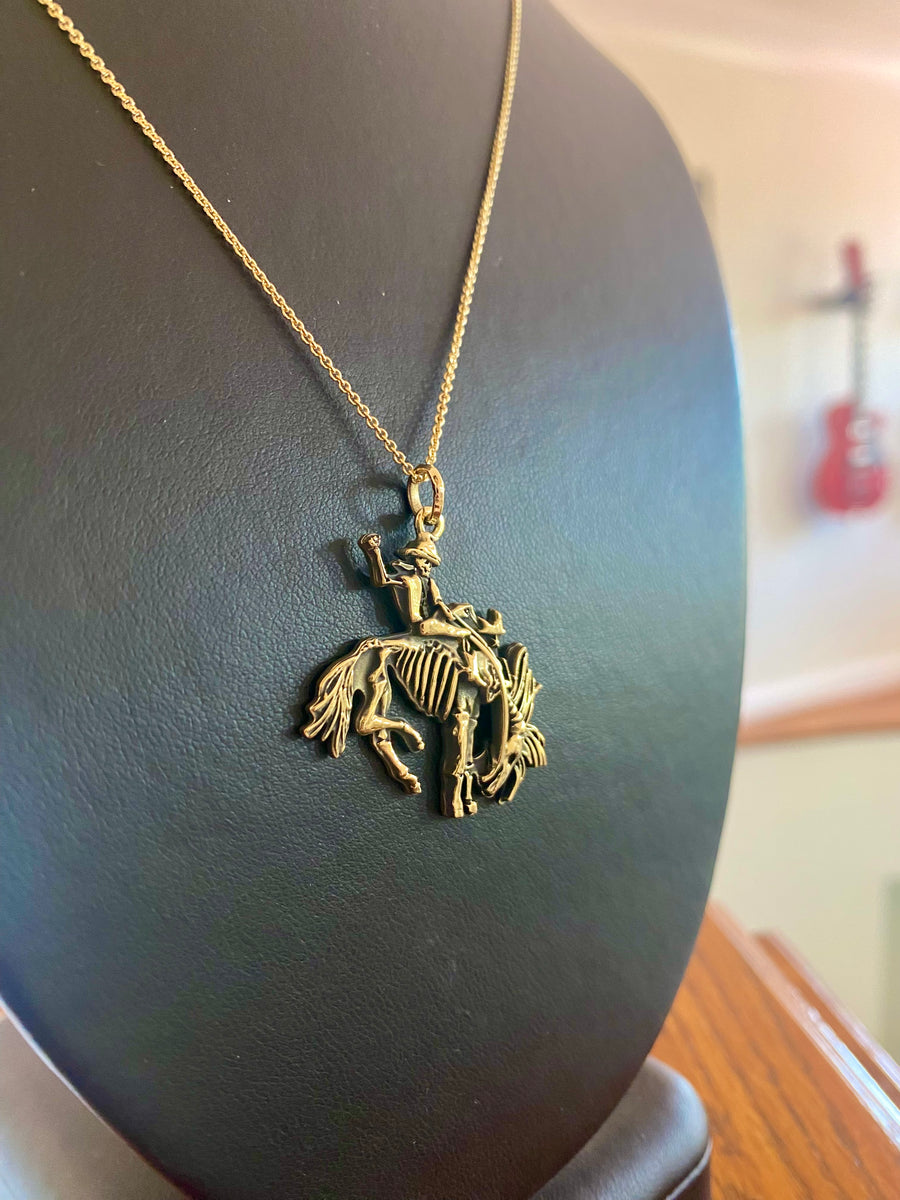 18K Yellow Gold Small bronco – Gary Allan Jewelry