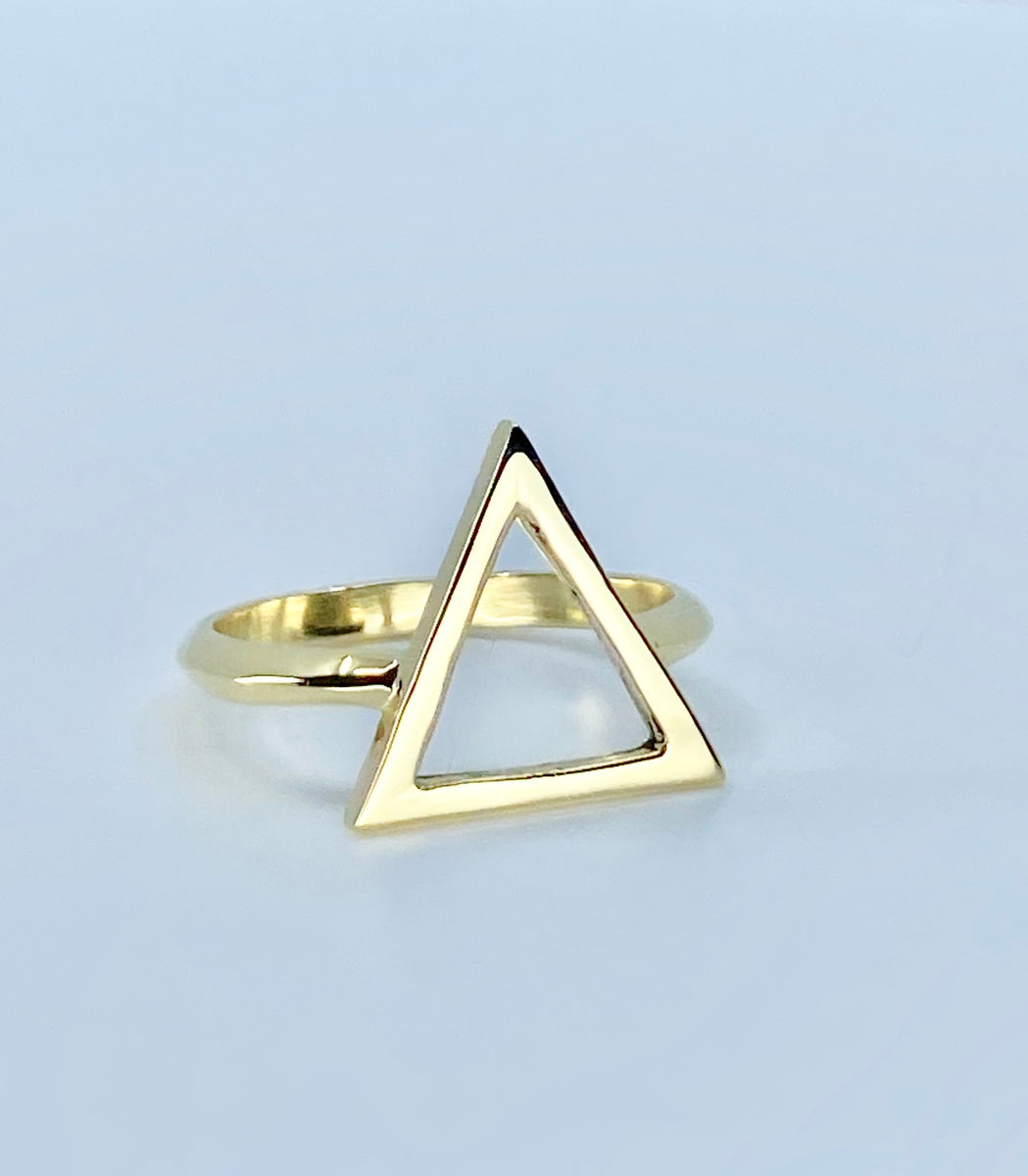 Triangle Ring- Gold – Gary Allan Jewelry